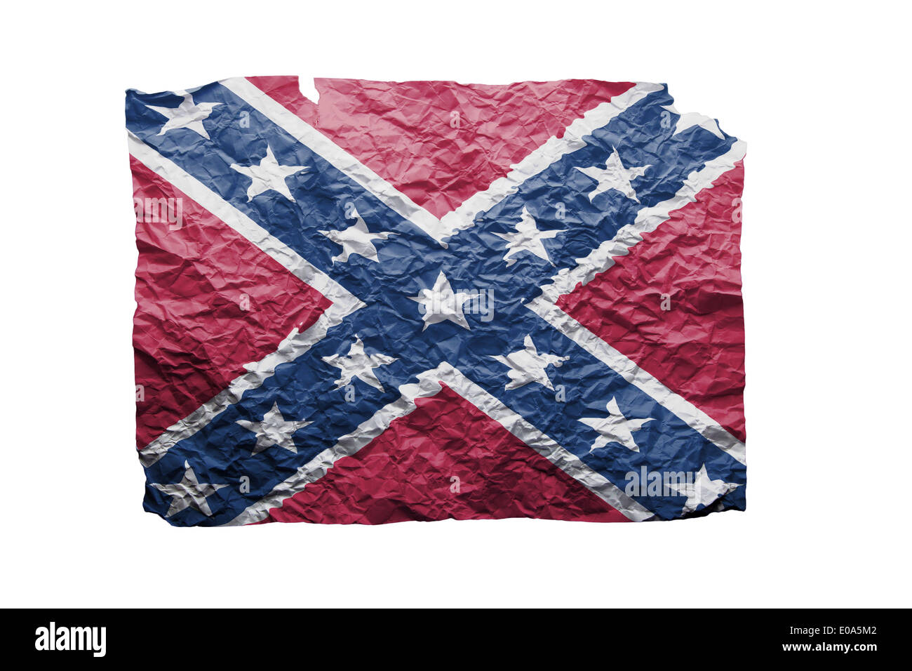 Old piece of paper confederate flag isolated Stock Photo - Alamy