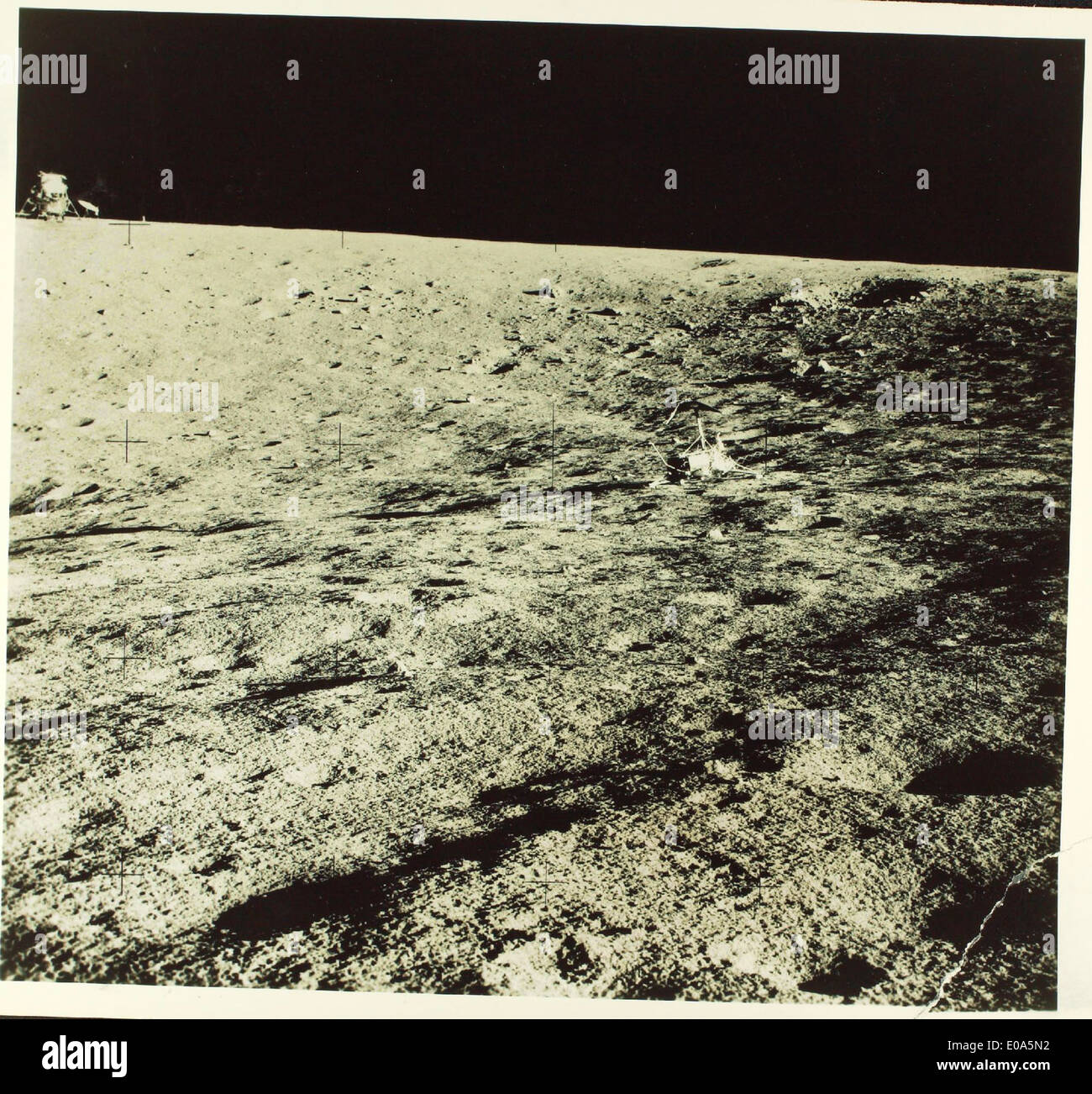 This glossy photo features NASA's Lunar Surveyor spacecraft, a key part ...