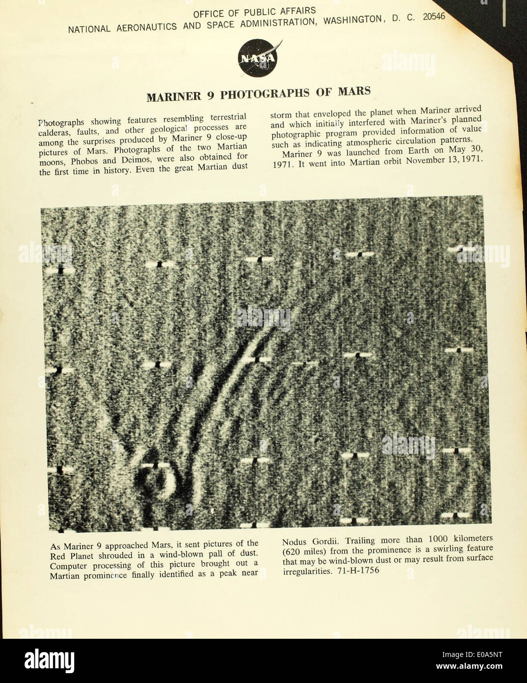 This glossy photo of NASA’s Mariner spacecraft highlights its role in ...