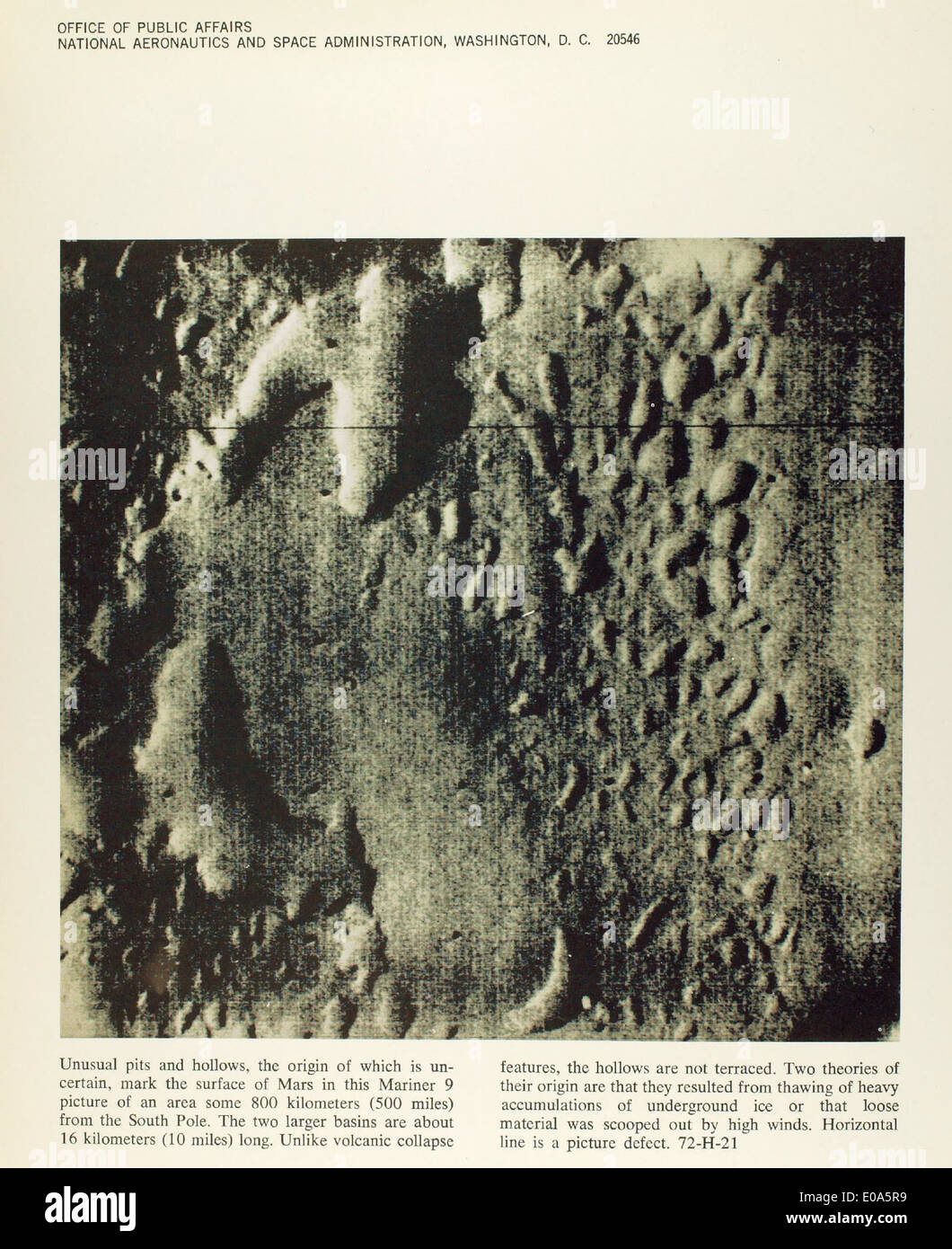 A glossy photo of the Mariner spacecraft, which was part of NASA’s ...