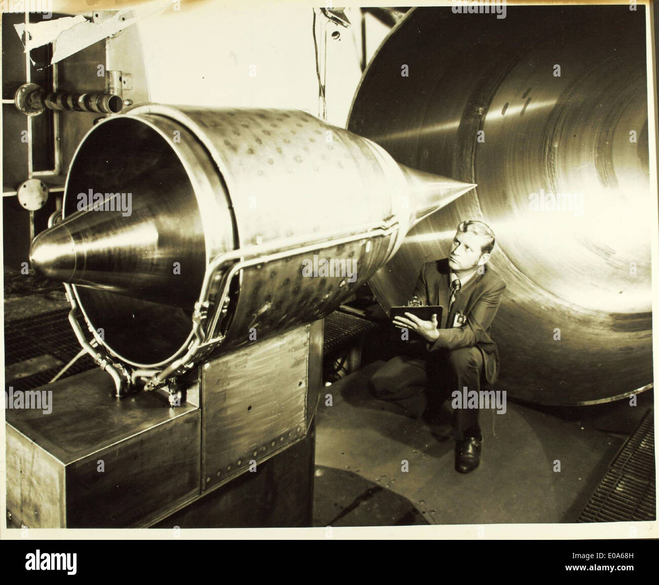 This glossy photo shows the Hypersonic Research Engine (HRE) model ...