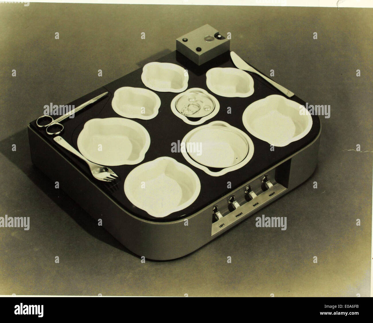 This glossy photo from NASA illustrates the evolution of space food ...