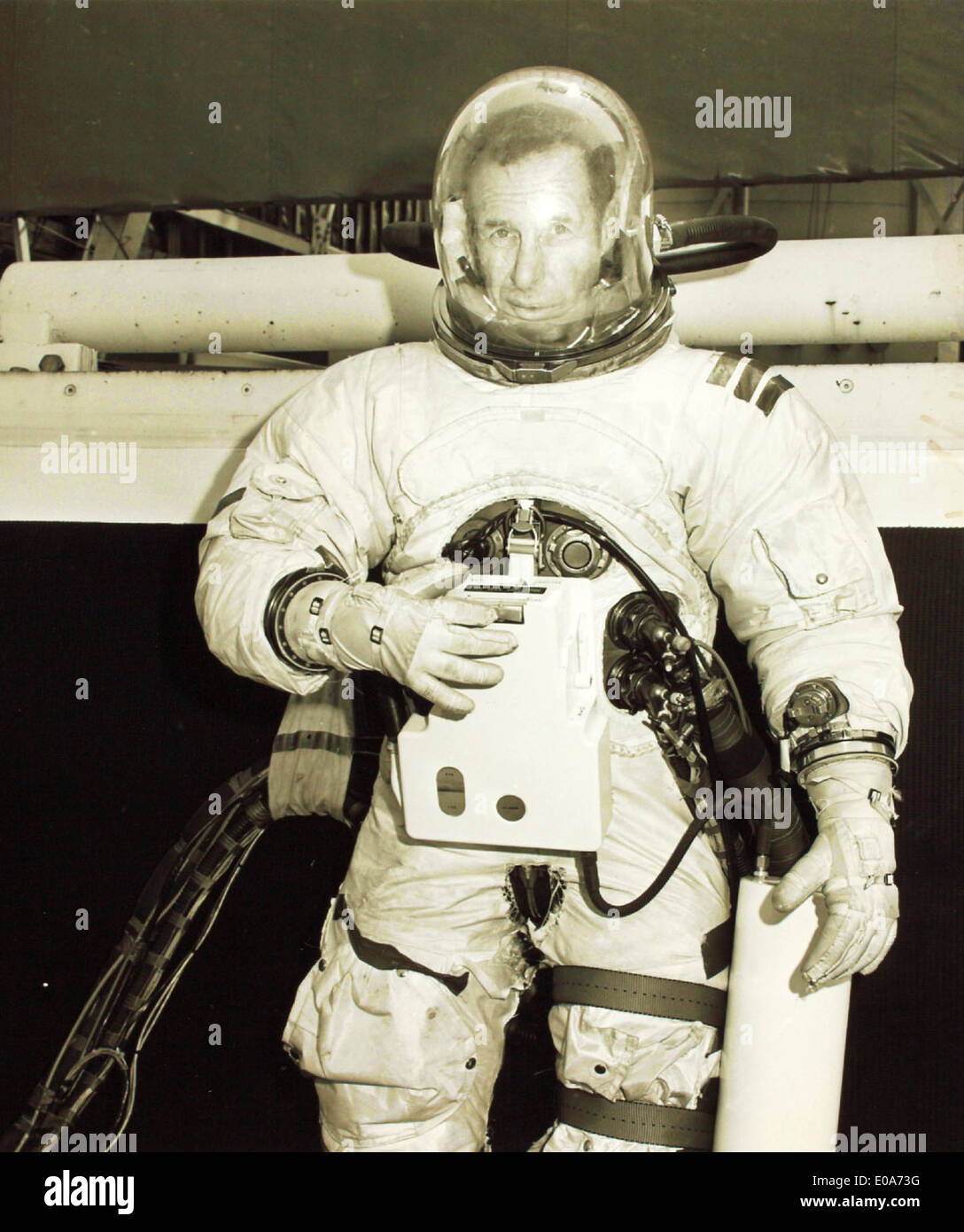 This glossy photo showcases space suits used by astronauts in the NASA ...
