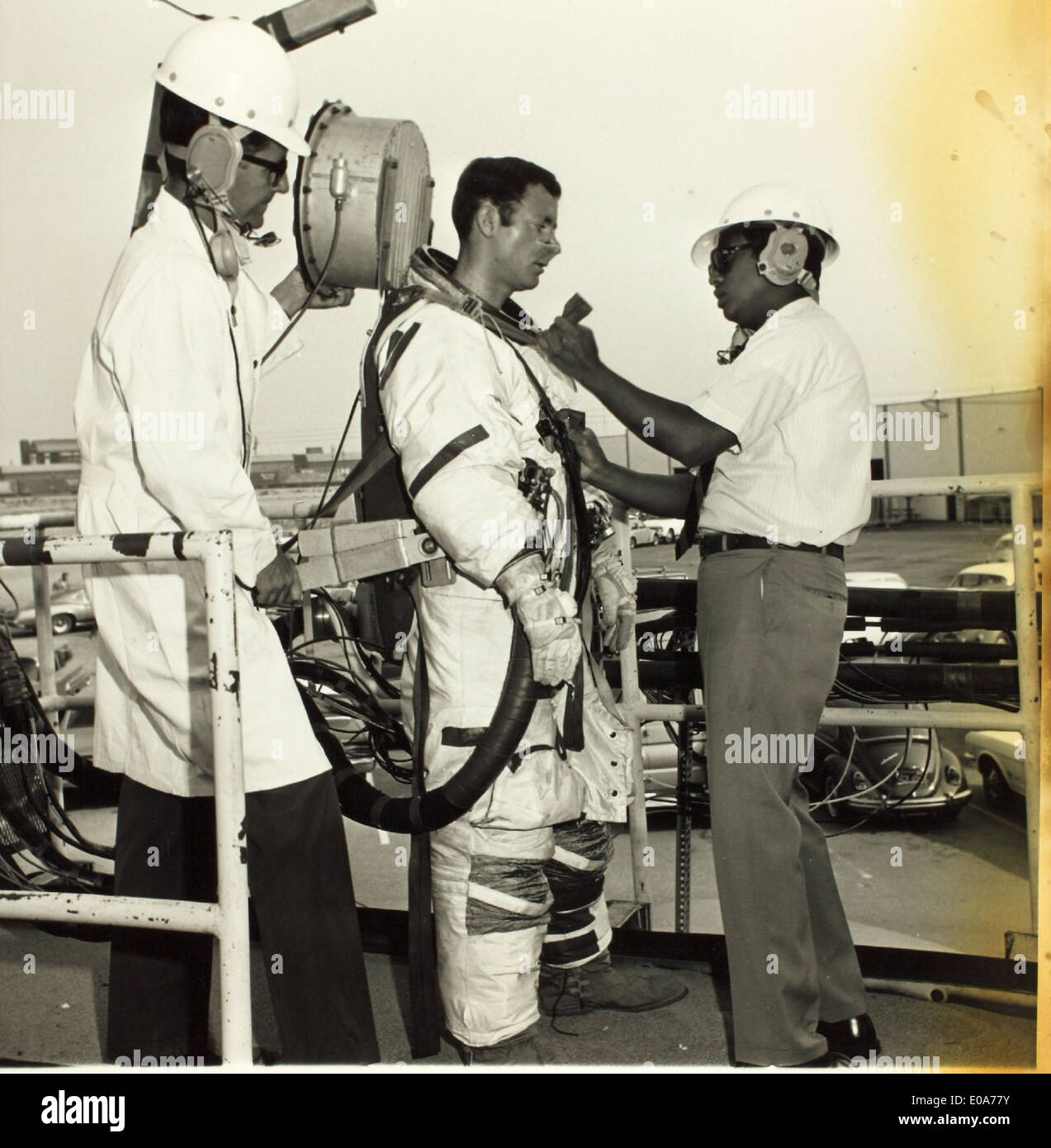 This glossy photo captures NASA's space suits, crucial equipment for ...