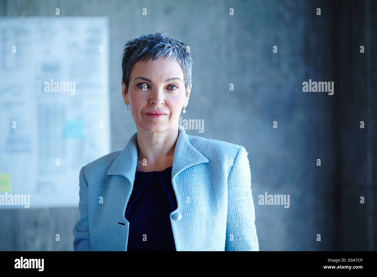 Mature businesswoman short white hair hi-res stock photography and ...