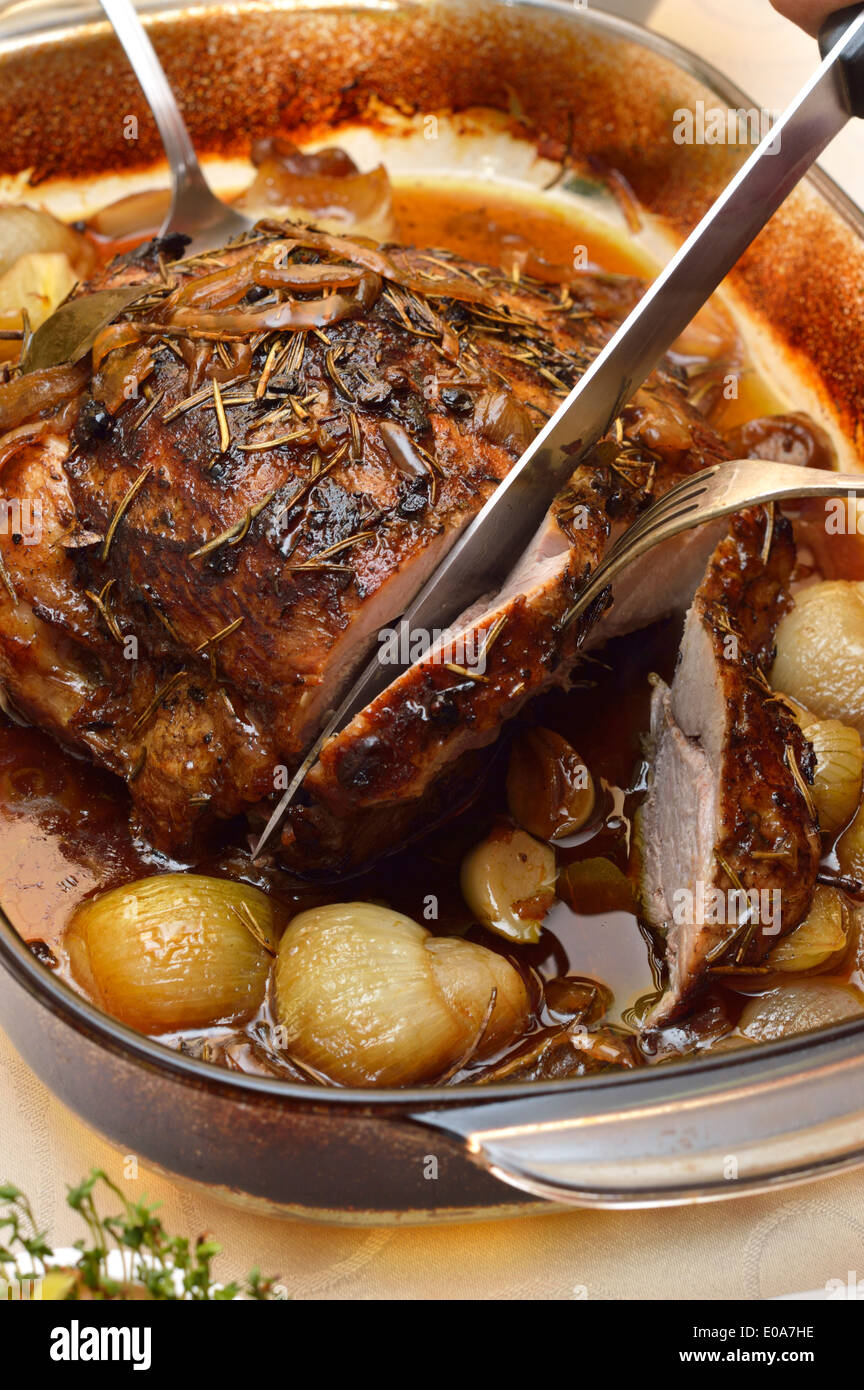 Appetizing and tasty roast pig homemade baking , roasting meat Stock ...