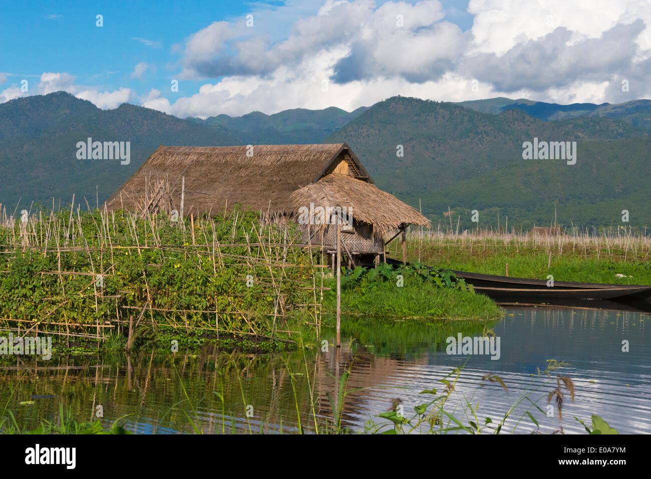 Floating village, Inle Lake, Shan State, Myanmar Stock Photo - Alamy