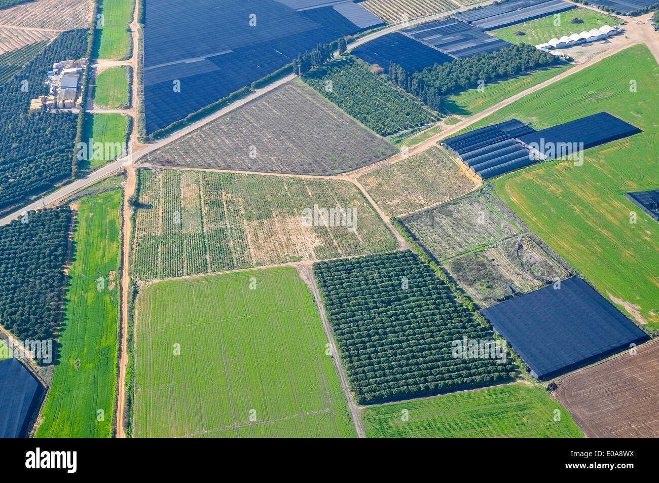 Aerial view of Sharon District from airplane, Israel Stock Photo - Alamy