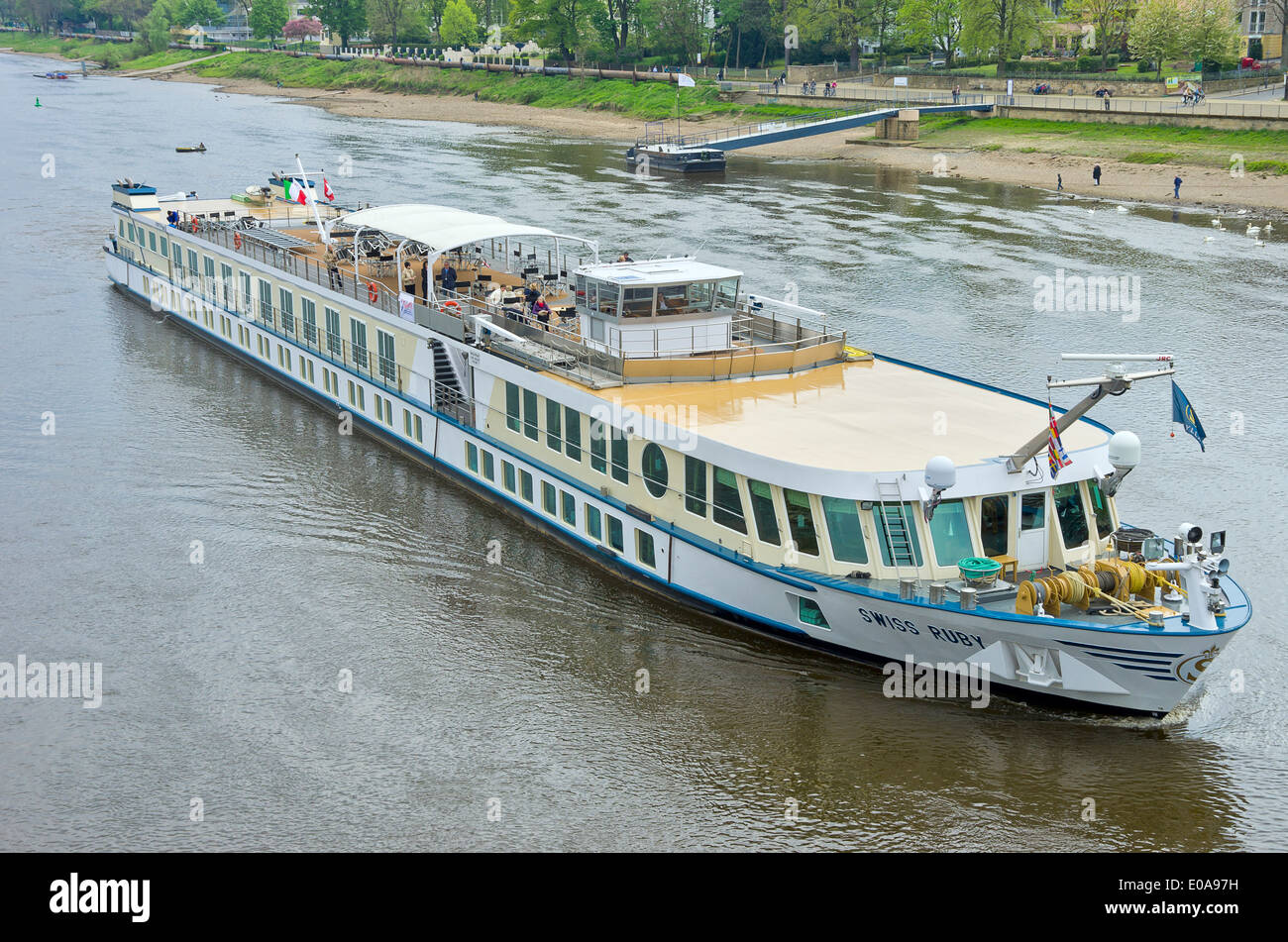 River cruise ship MS Swiss Ruby, Dresden, Germany Stock Photo - Alamy