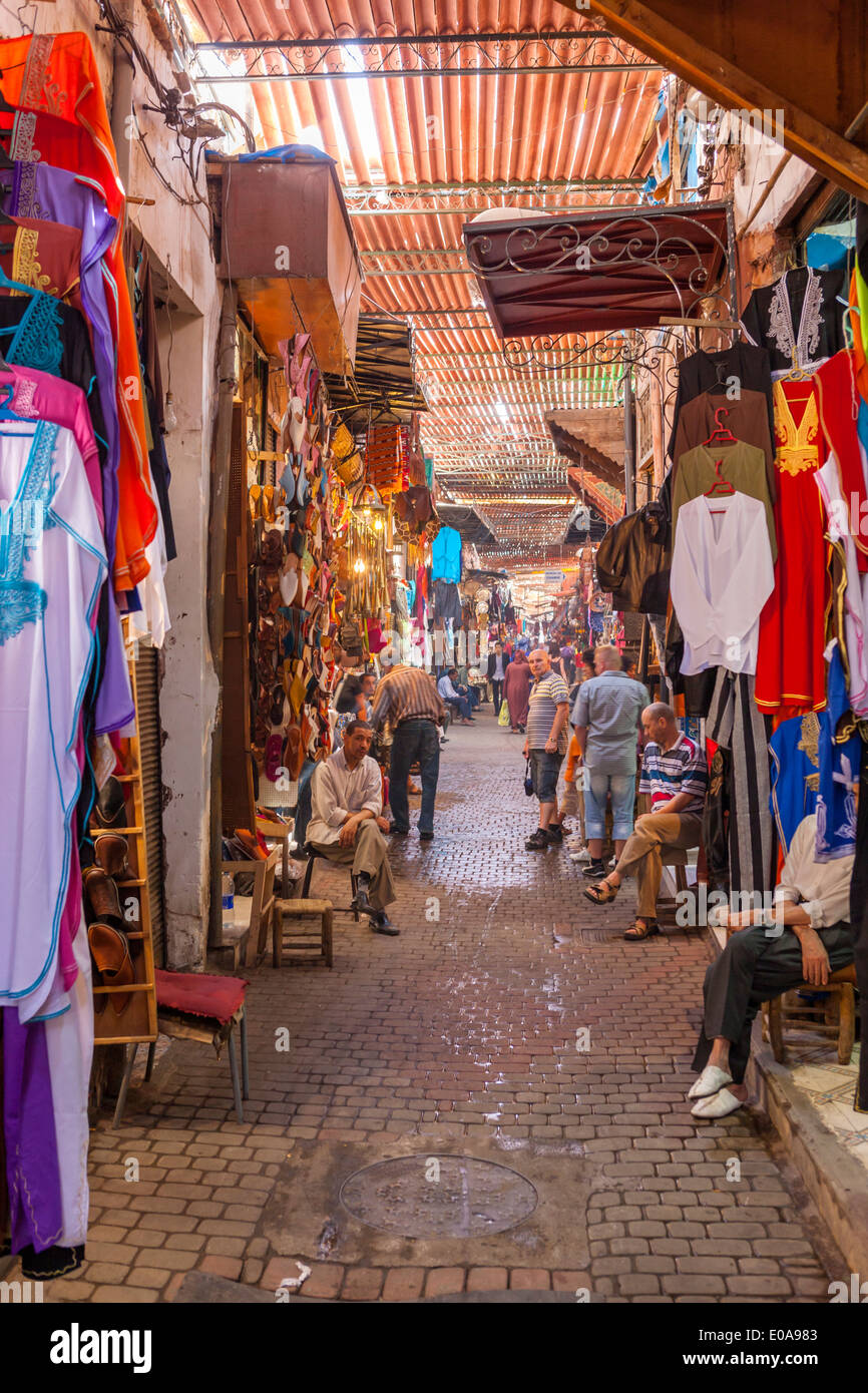 Shops in the souk, Medina, Marrakech, Morocco, North Africa Stock Photo - Alamy