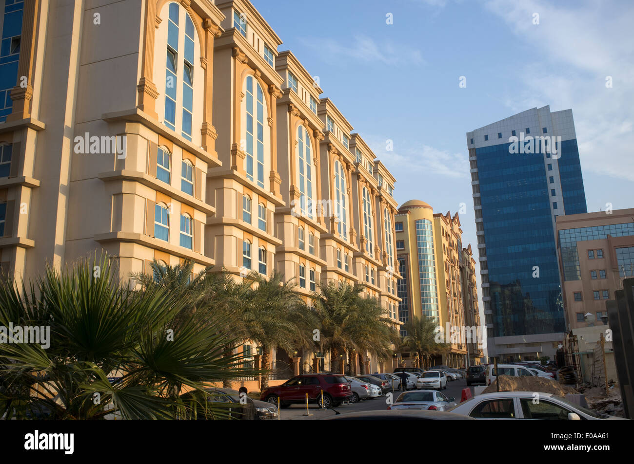 Modern apartment block at Fereej Bin Mahmoud Doha Qatar Stock Photo - Alamy