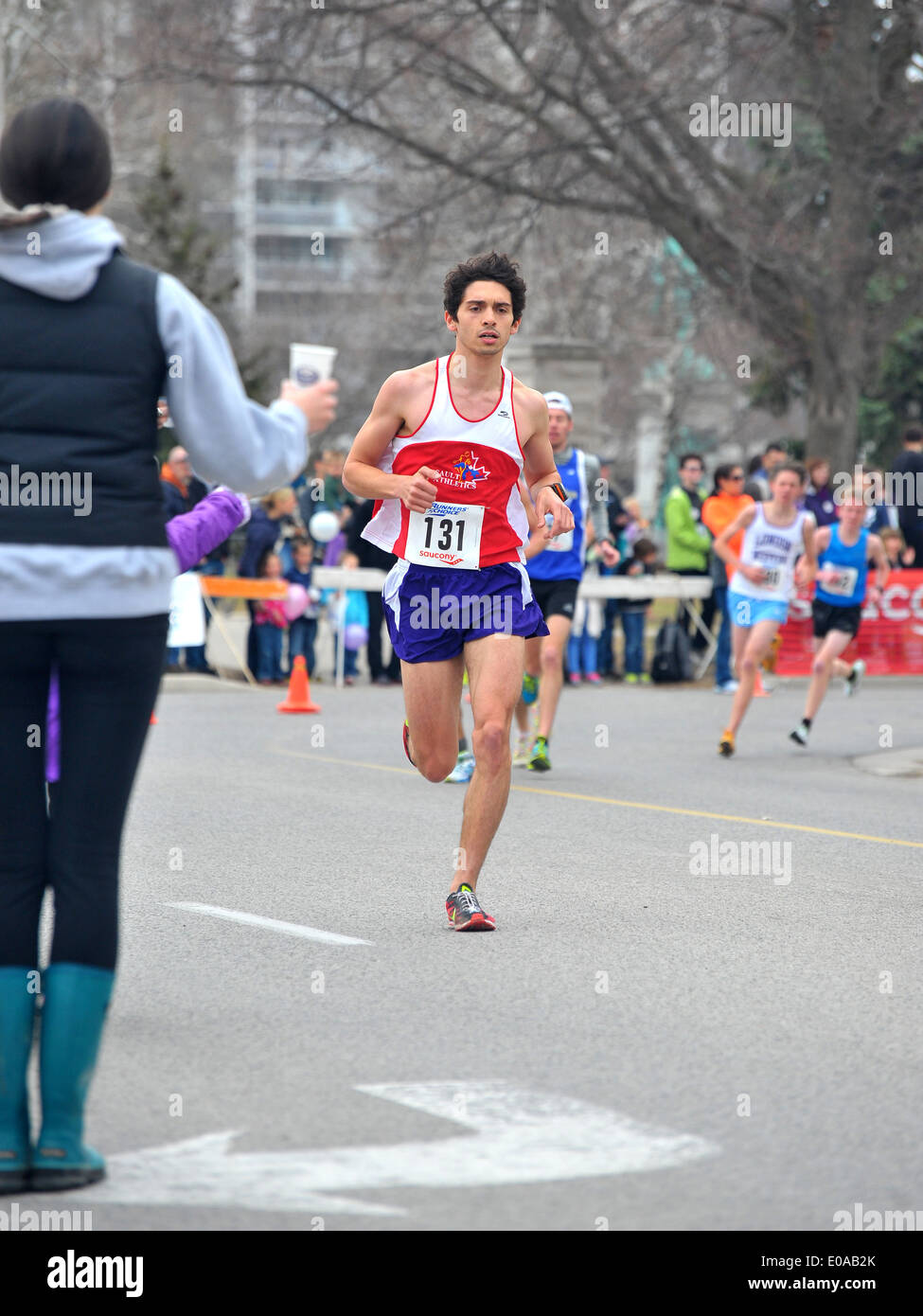 Images from a charity fun run held in the Canadian city of London ...