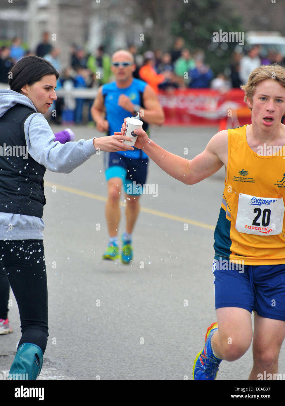 Images from a charity fun run held in the Canadian city of London ...