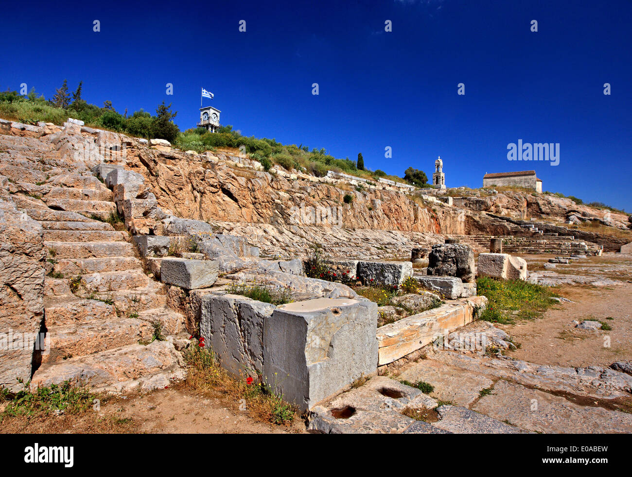 The Telesterion at the Archaeological site of Eleusis ("Elefsis" or ...