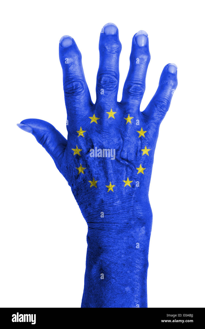 Eu flag blue and gold stars hi-res stock photography and images - Alamy