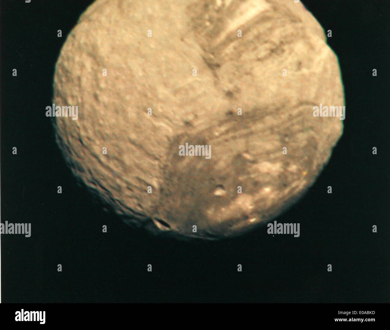 This glossy photograph, taken by NASA on January 24, 1986, shows the ...