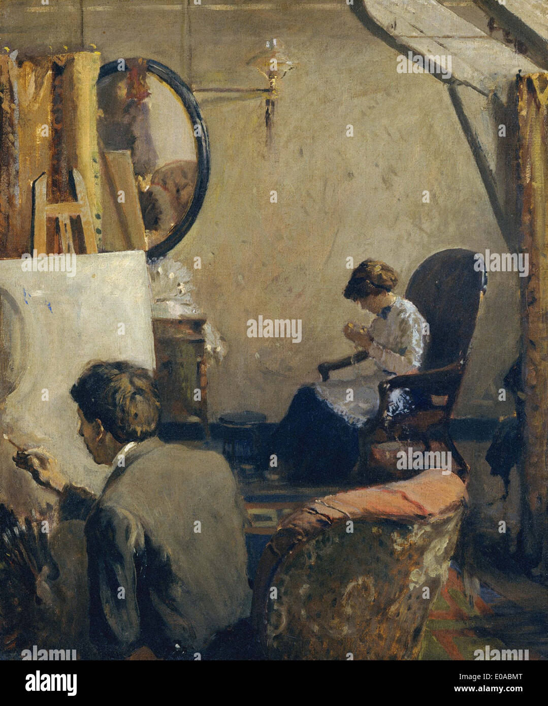 Arthur Clifton Goodwin Louis Kronberg in His Studio in Copley Hall ...