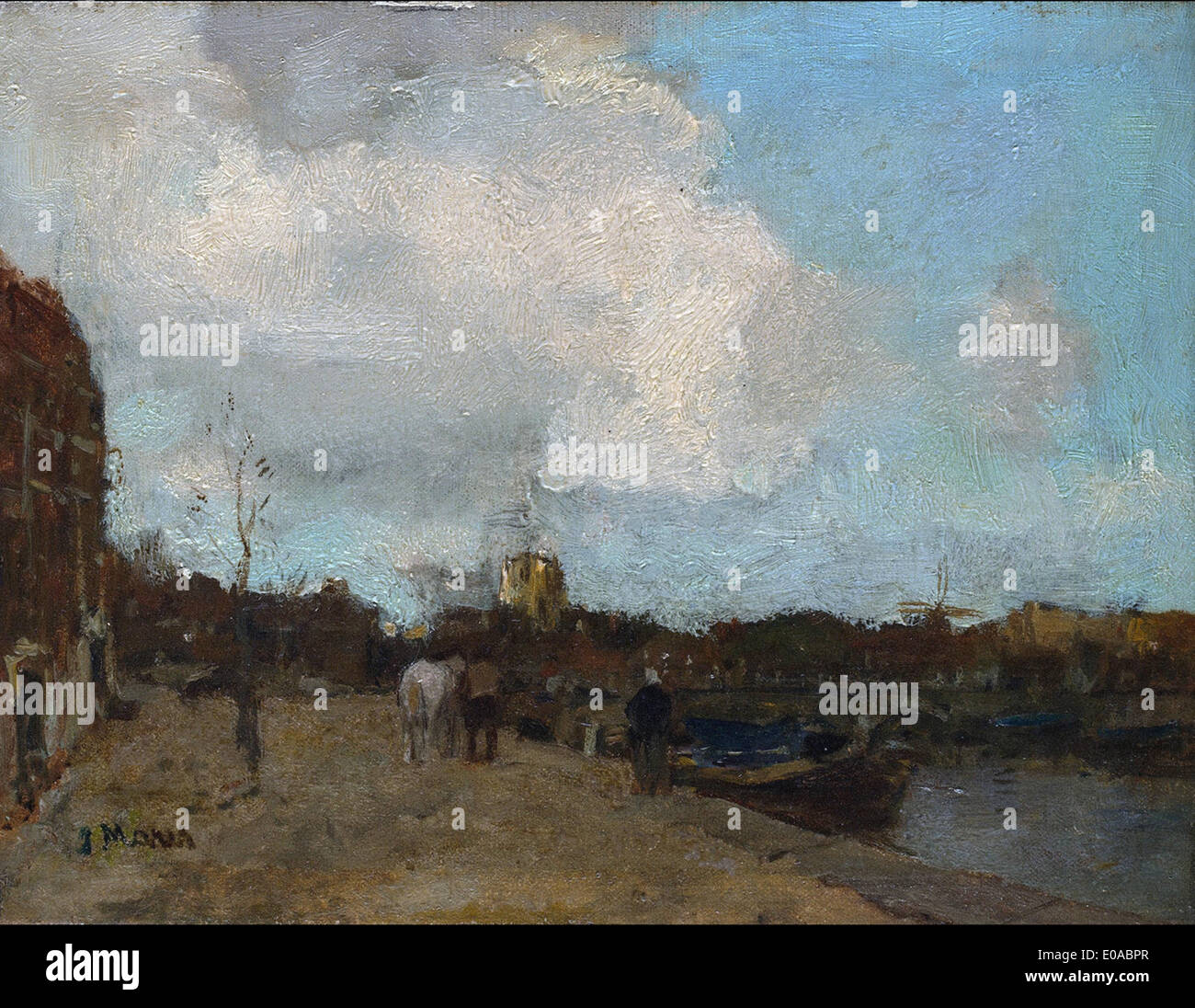 Jacob Maris Canal Side Stock Photo - Alamy