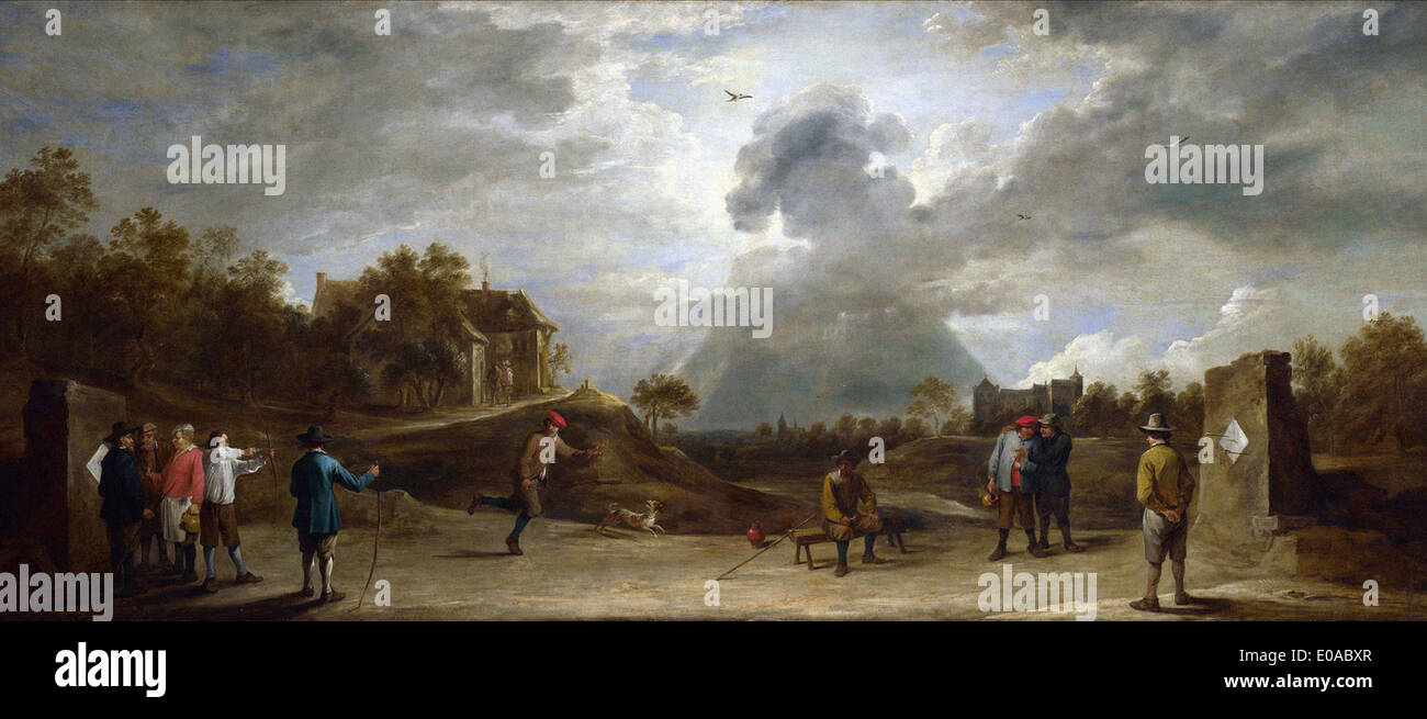 Painting david teniers the younger peasants a hi-res stock photography ...