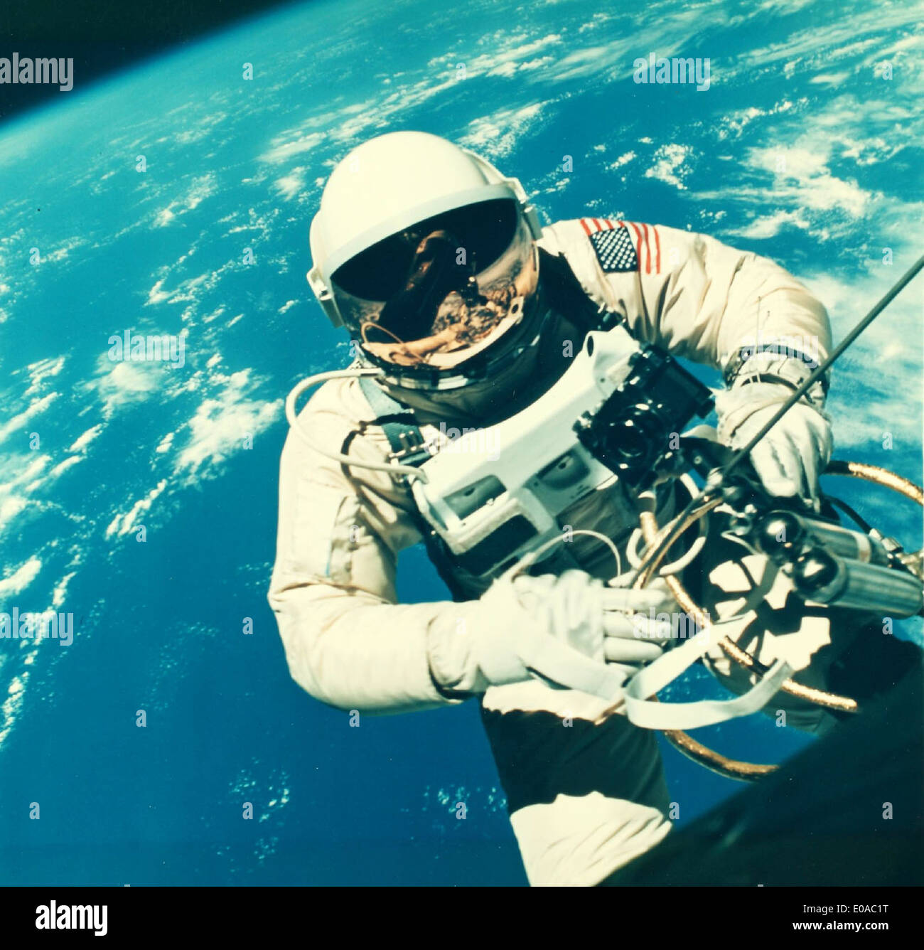 This glossy photograph from NASA shows Earth from space, capturing the ...