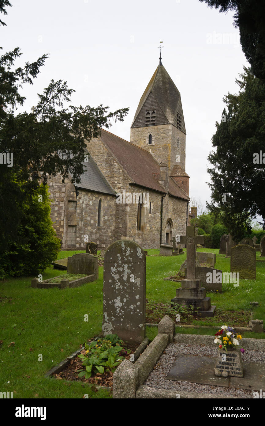 St Andrews Church, Churcham gloucestershire England UK. The grave of ...