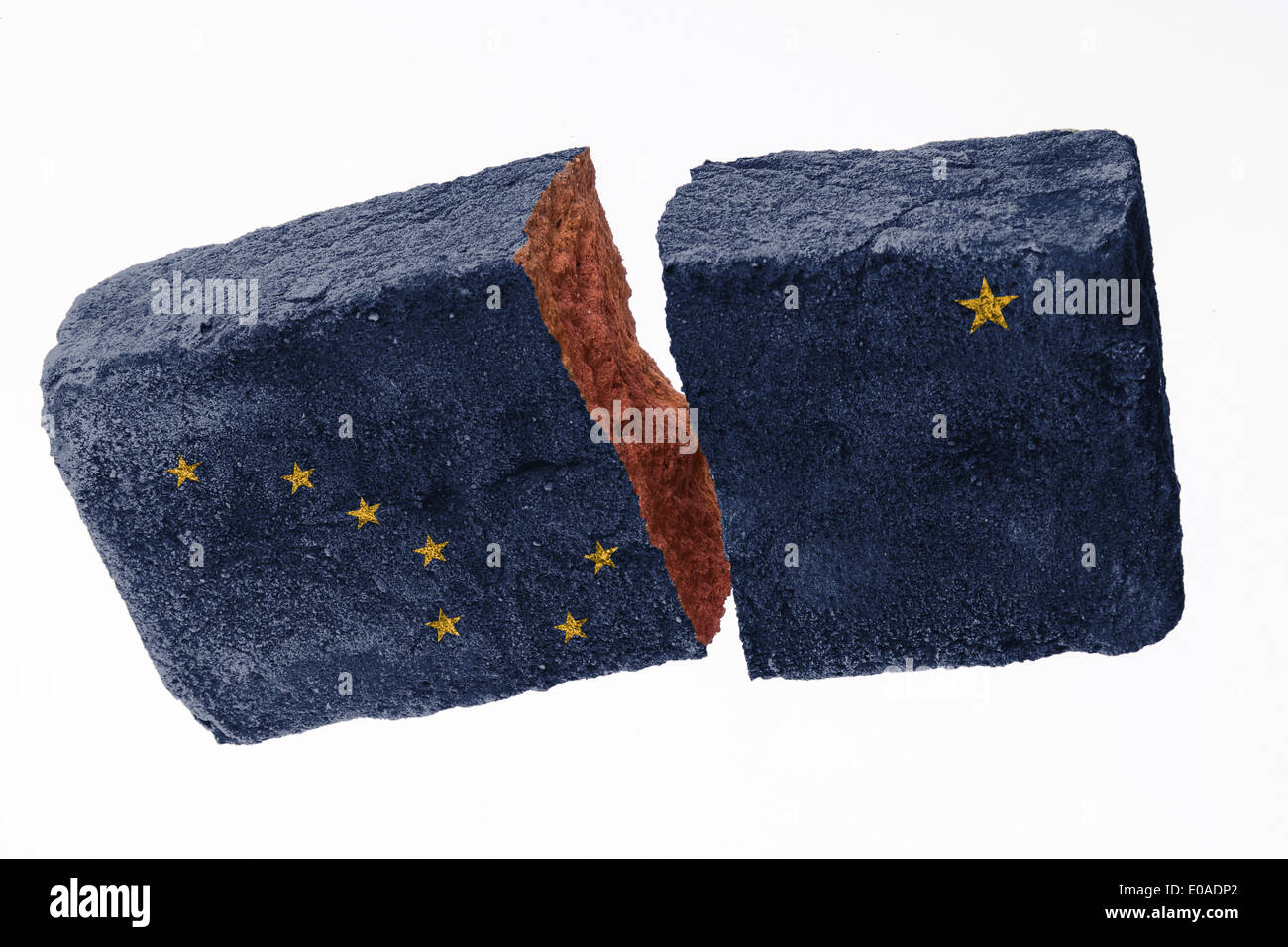 Rough broken brick isolated on white background flag of Alaska Stock ...