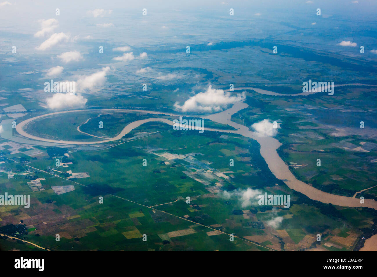 Aerial view of Kaladan River, Rakhine State, Myanmar Stock Photo - Alamy