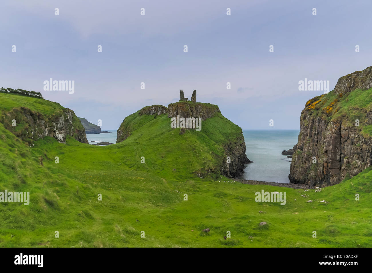 Kinbane Castle on Kinbane Head Northern Ireland Stock Photo - Alamy
