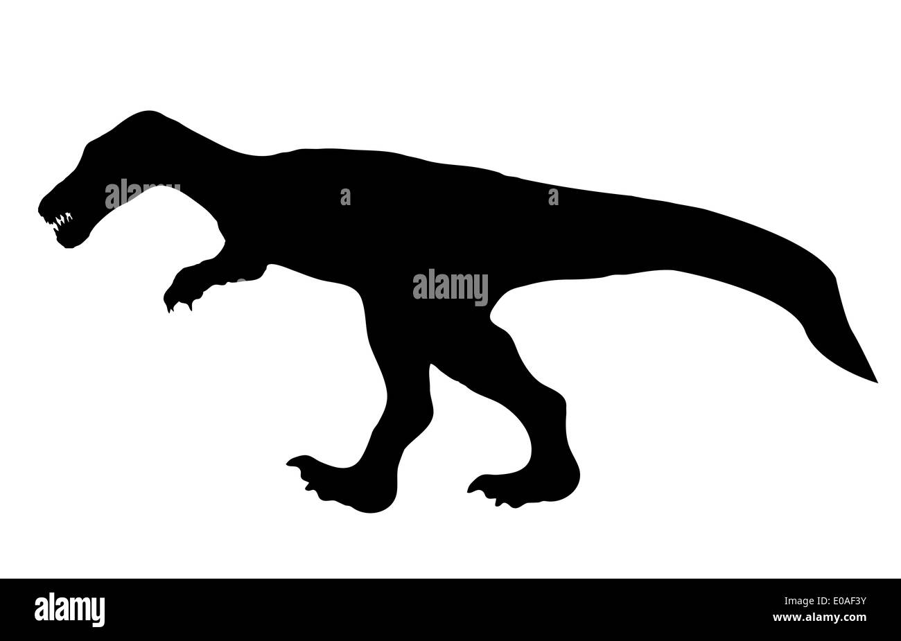 Silhouette Dinosaur. Black Vector Illustration Stock Photo - Alamy