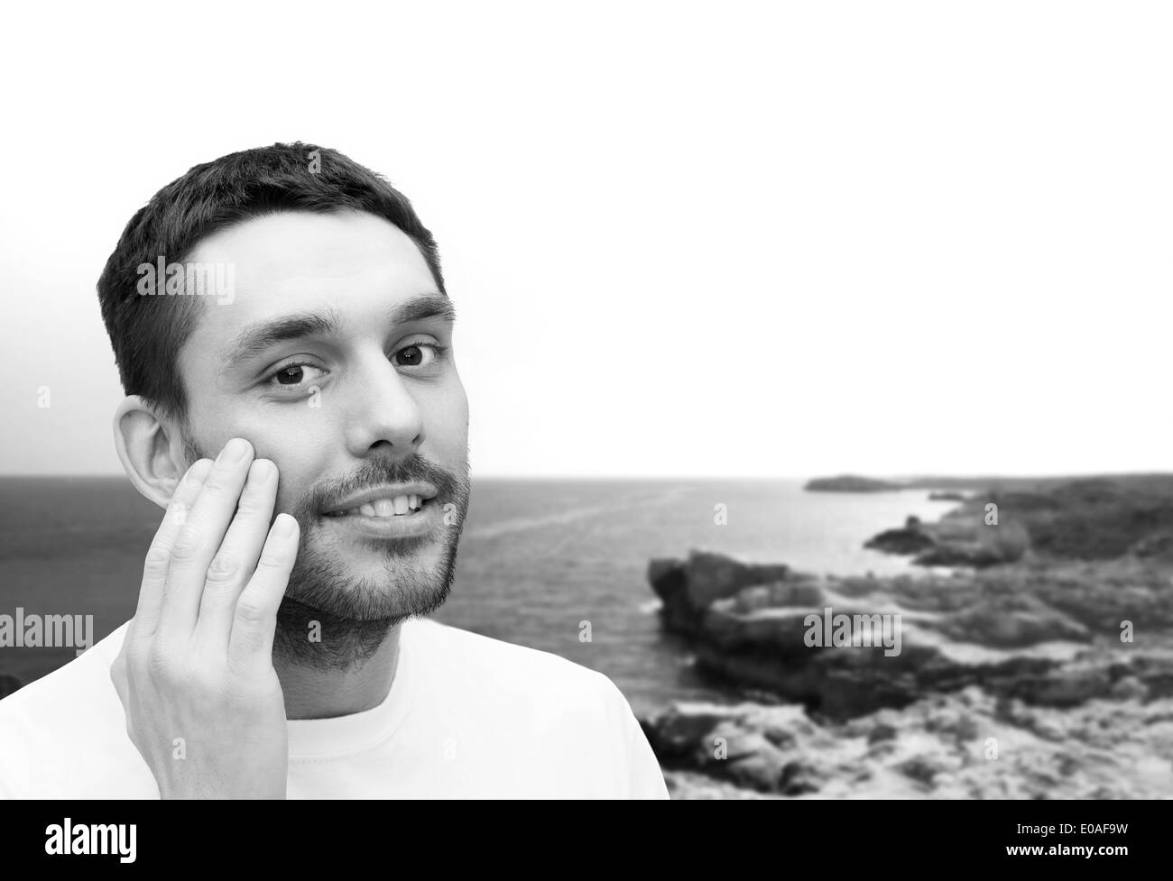 Touch hair Black and White Stock Photos & Images - Alamy