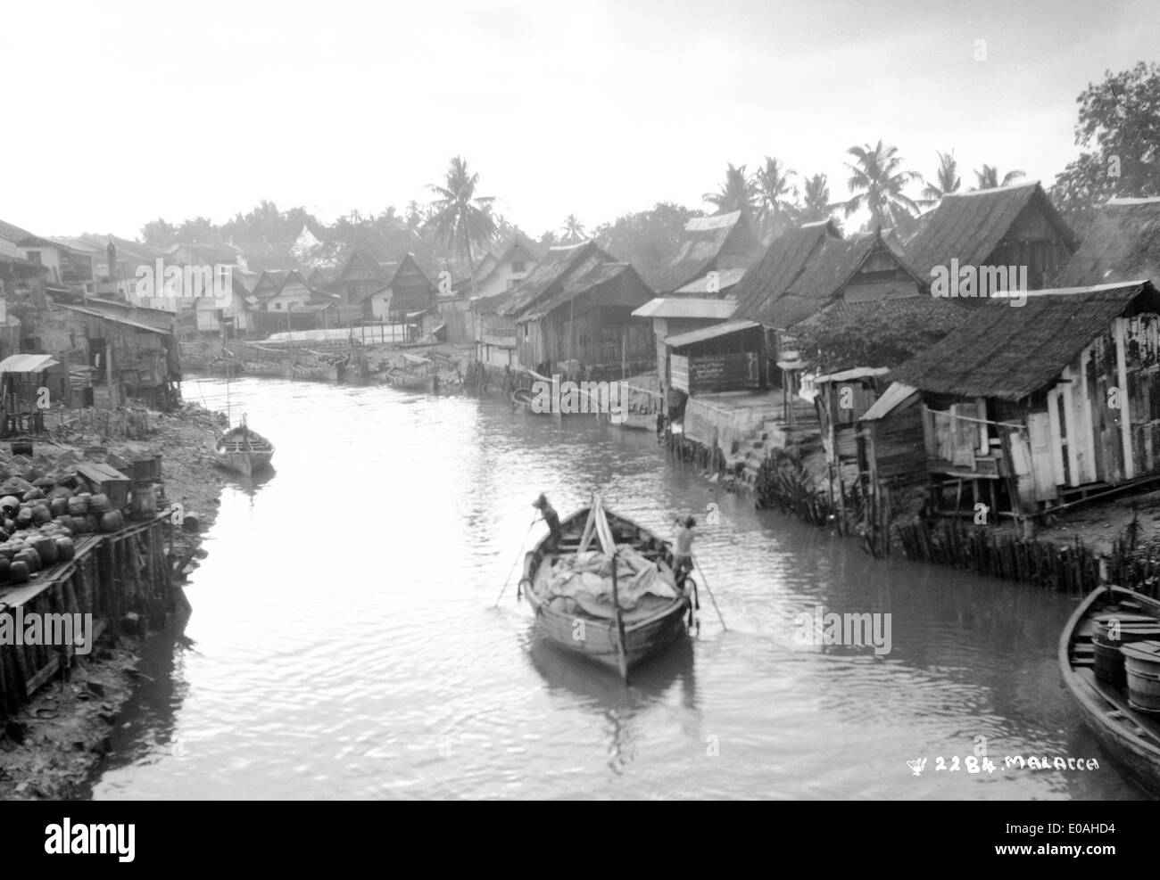 Malacca street scene Black and White Stock Photos & Images - Alamy