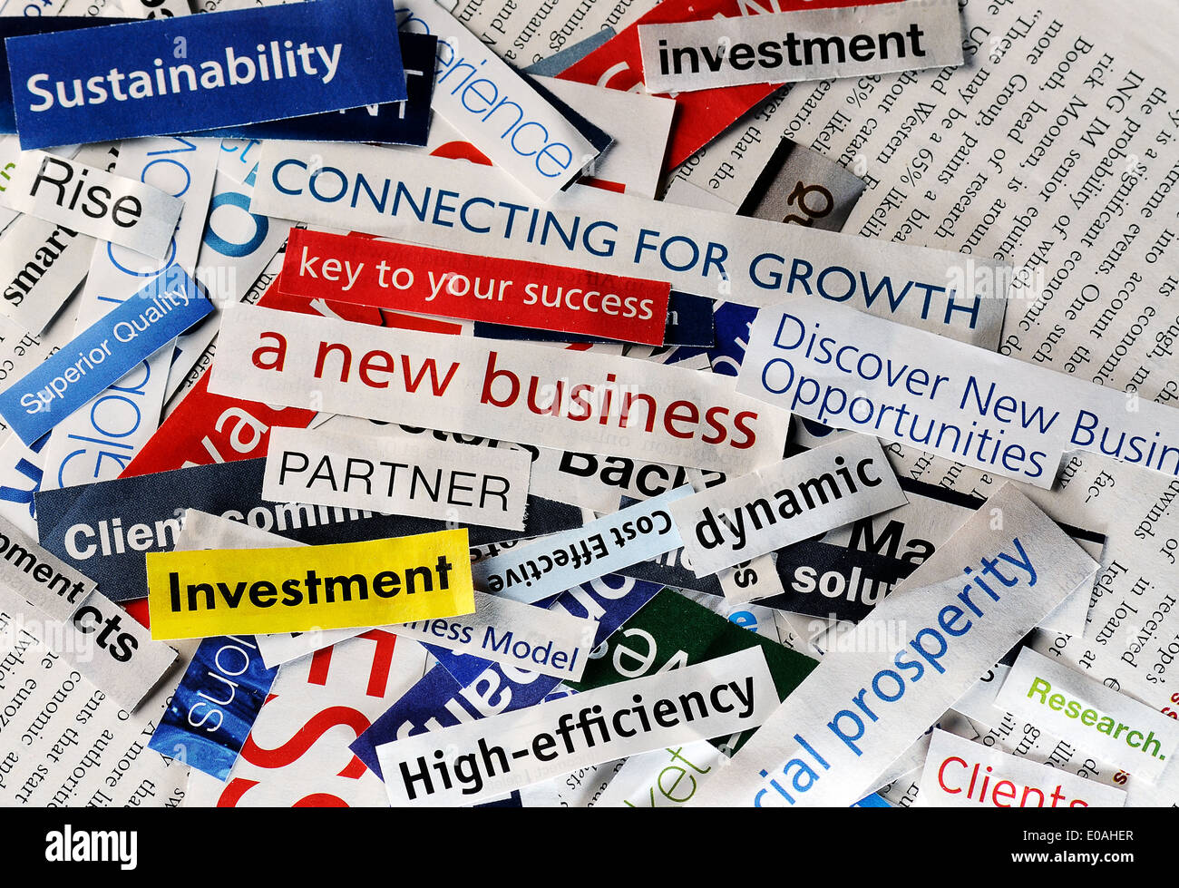 collage of newspaper headlines about the world economy Stock Photo - Alamy