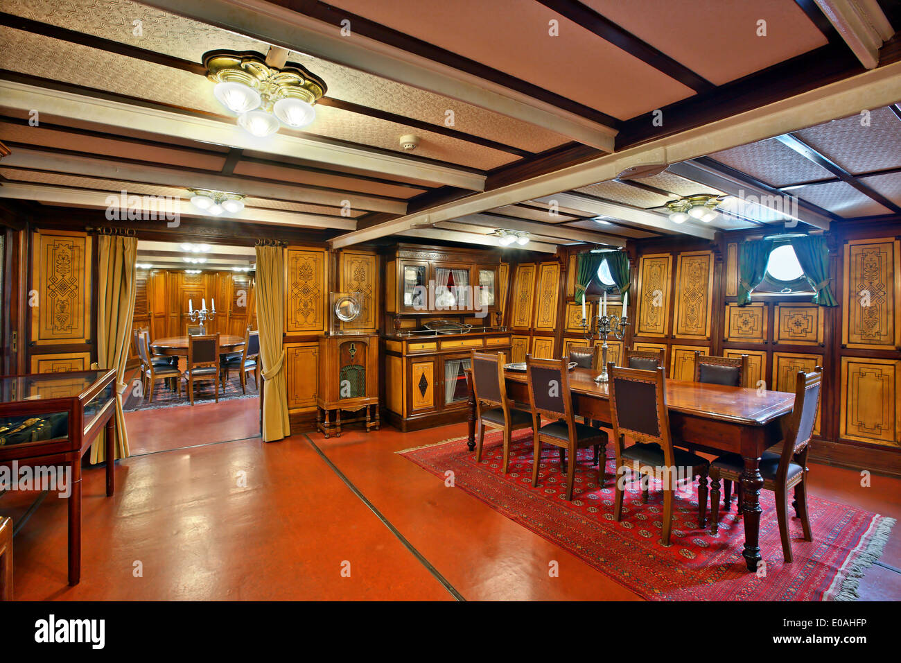 Inside the Floating Naval Museum "AVEROF"-The Admiral's chambers. You ...