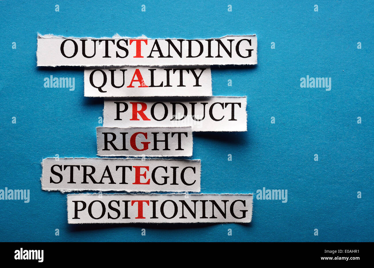 Target acronym in business concept, words on cut paper hard light Stock ...