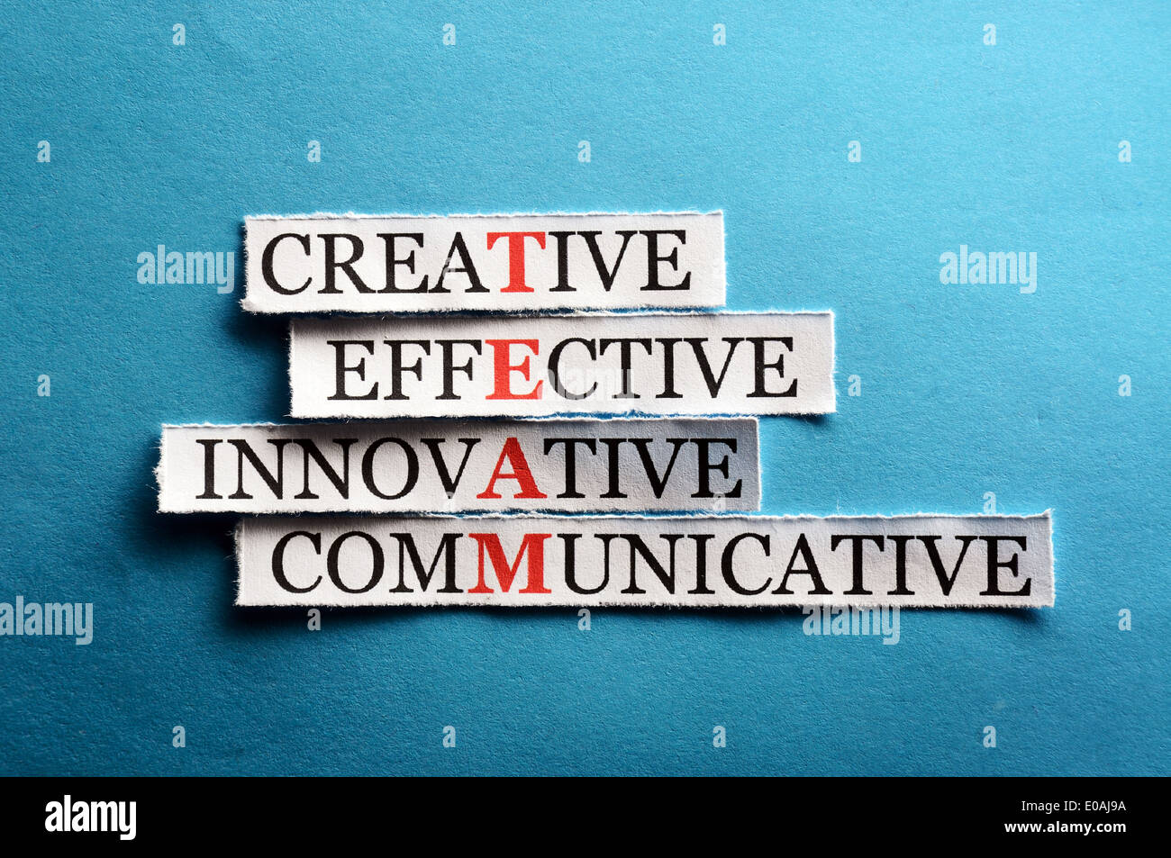 team acronym in business concept, words on cut paper hard light Stock ...