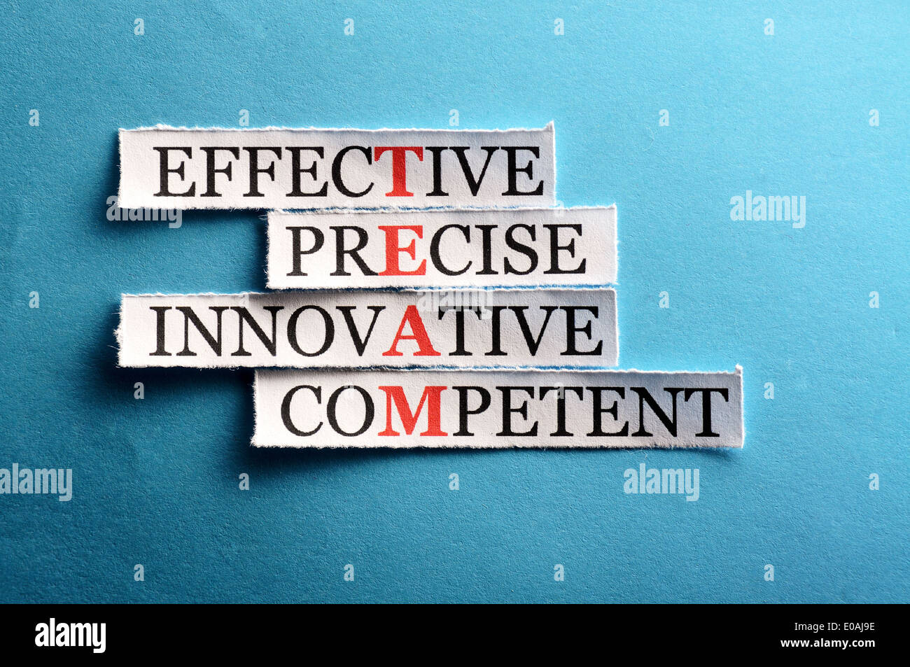 team acronym in business concept, words on cut paper hard light Stock ...