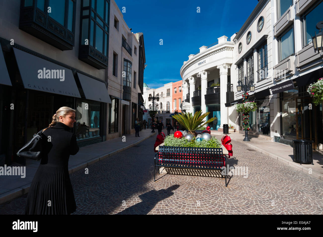 Via Rodeo at Christmas, Beverly Hills, Los Angeles, California, USA ...