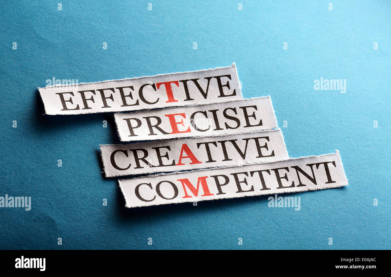 team acronym in business concept, words on cut paper hard light Stock ...
