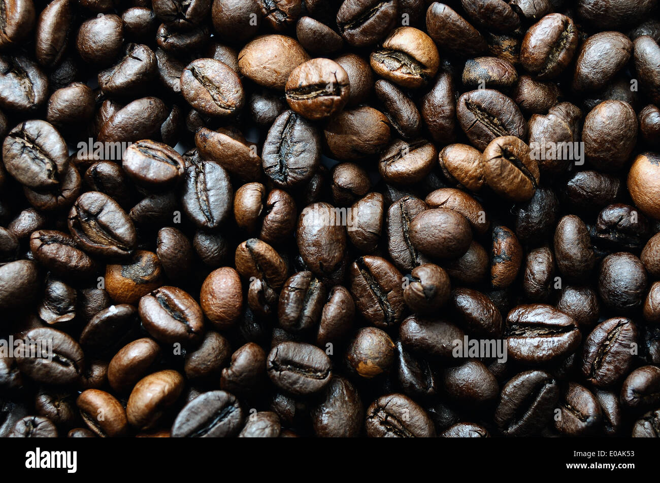 close up of coffee beans texture or background Stock Photo - Alamy