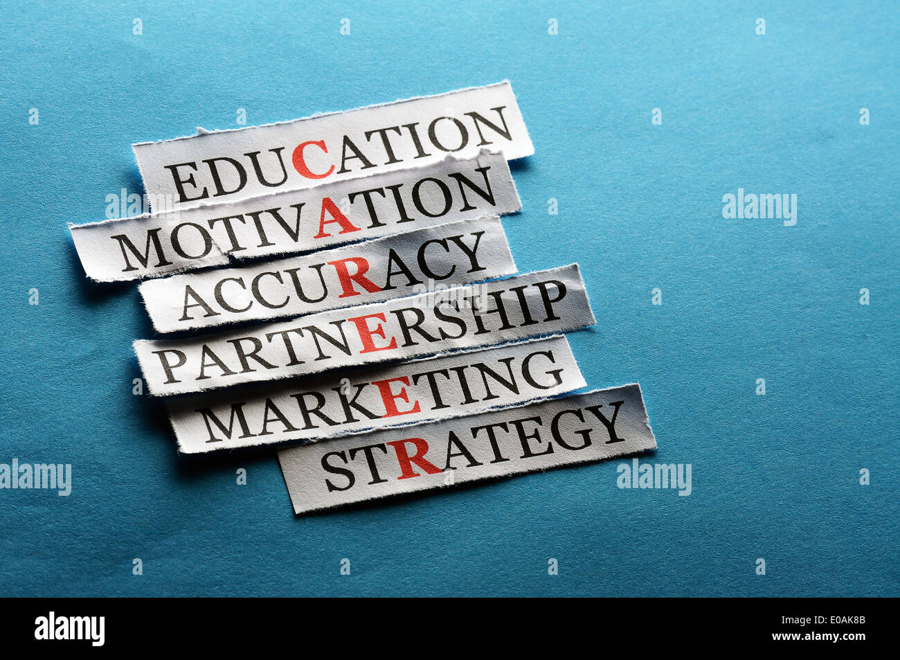 career acronym in business concept, words on cut paper hard light Stock ...