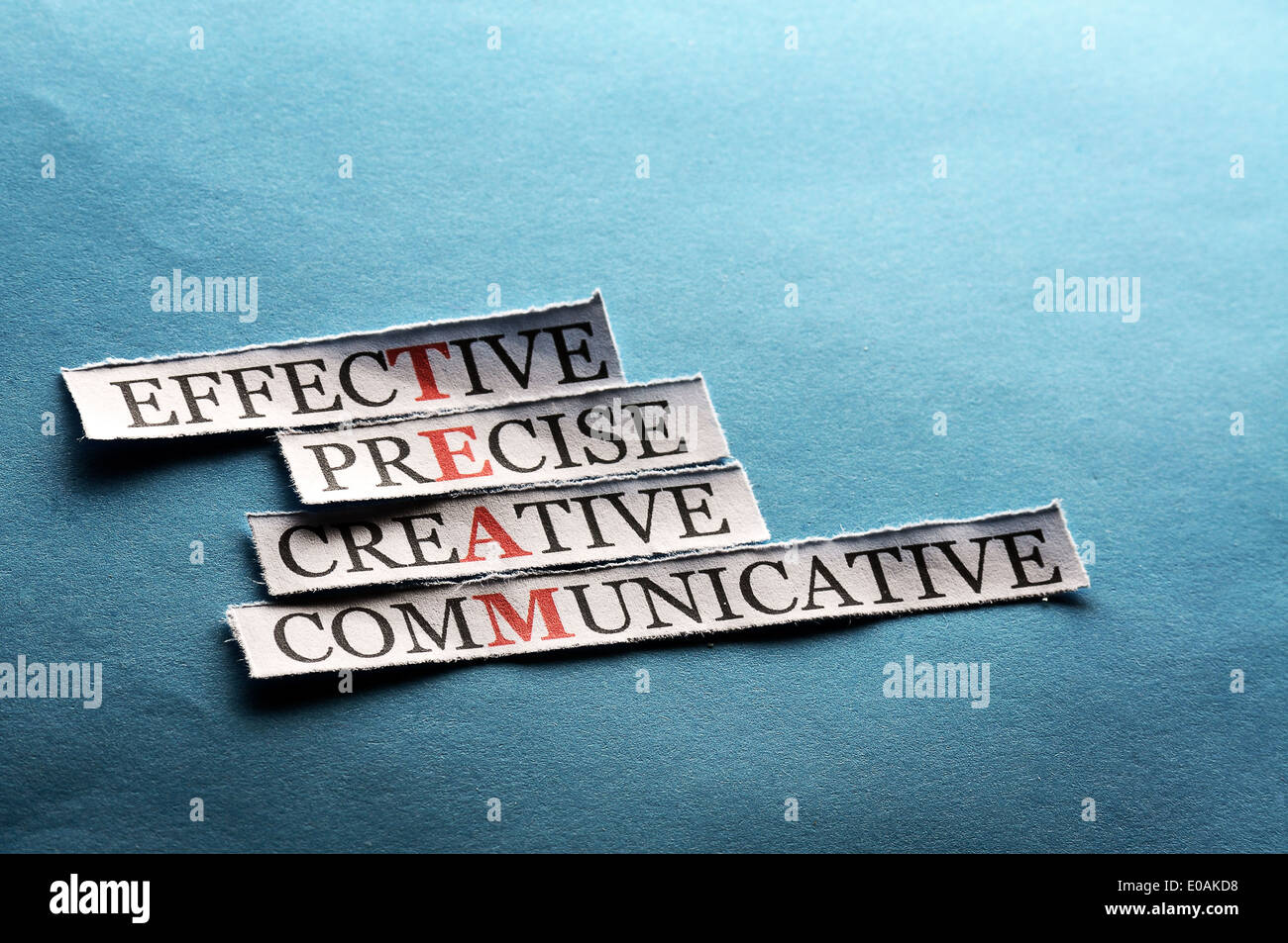 team acronym in business concept, words on cut paper hard light Stock ...