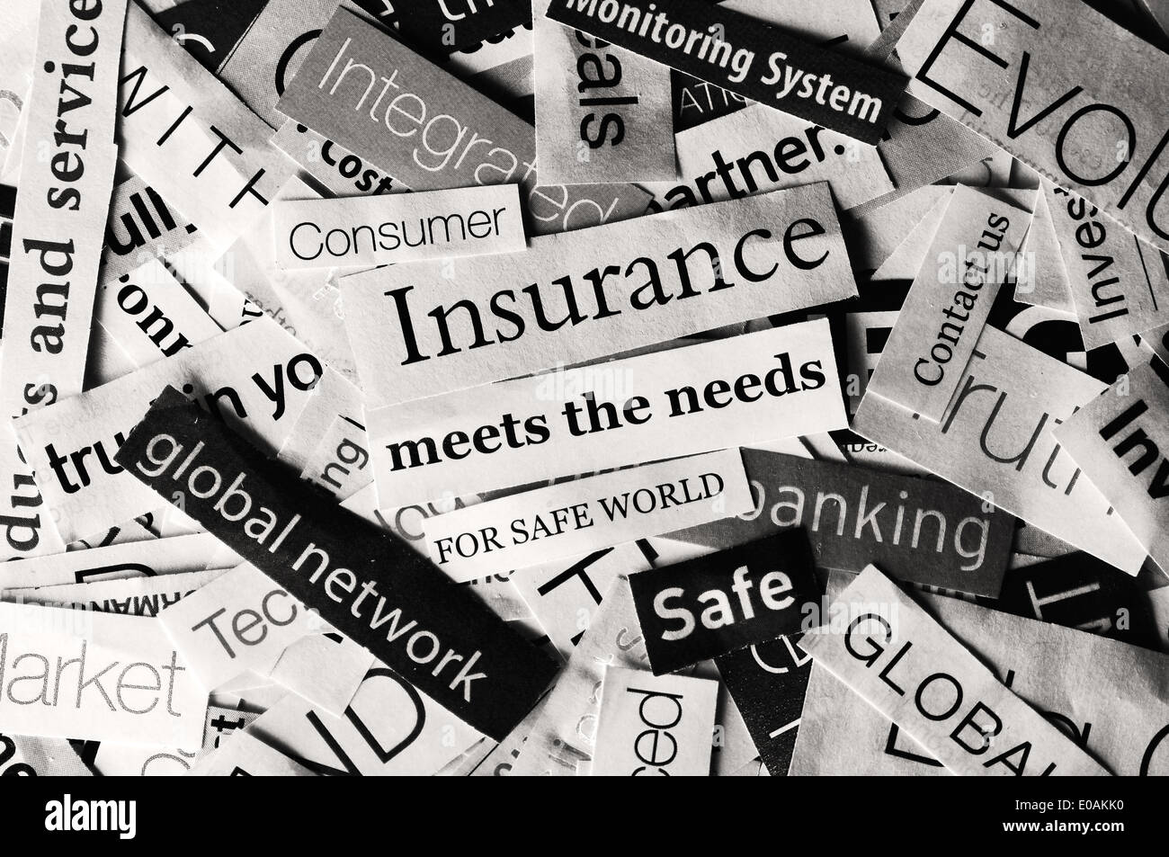 collage of paper headlines about the world economy Stock Photo - Alamy