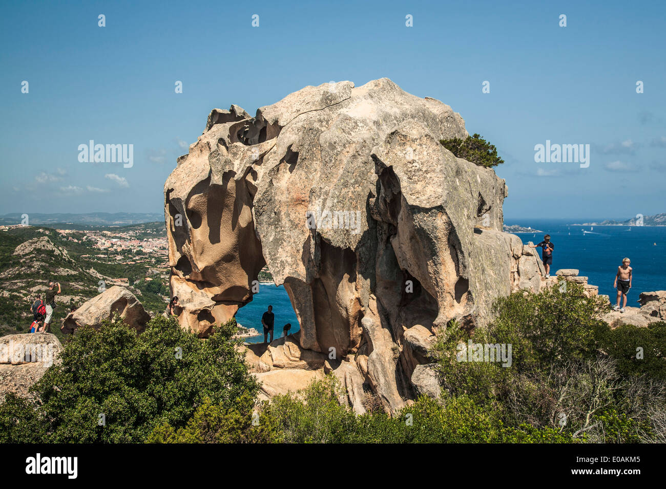 Boccia dell Elefante Elephant rock near Palau, Italy, Sardinia Stock ...
