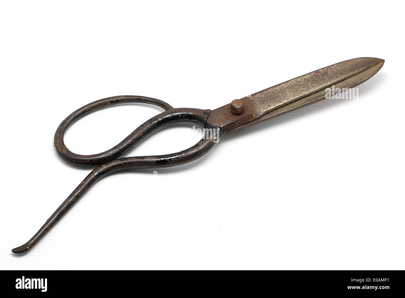 old scissors isolated on white background Stock Photo - Alamy