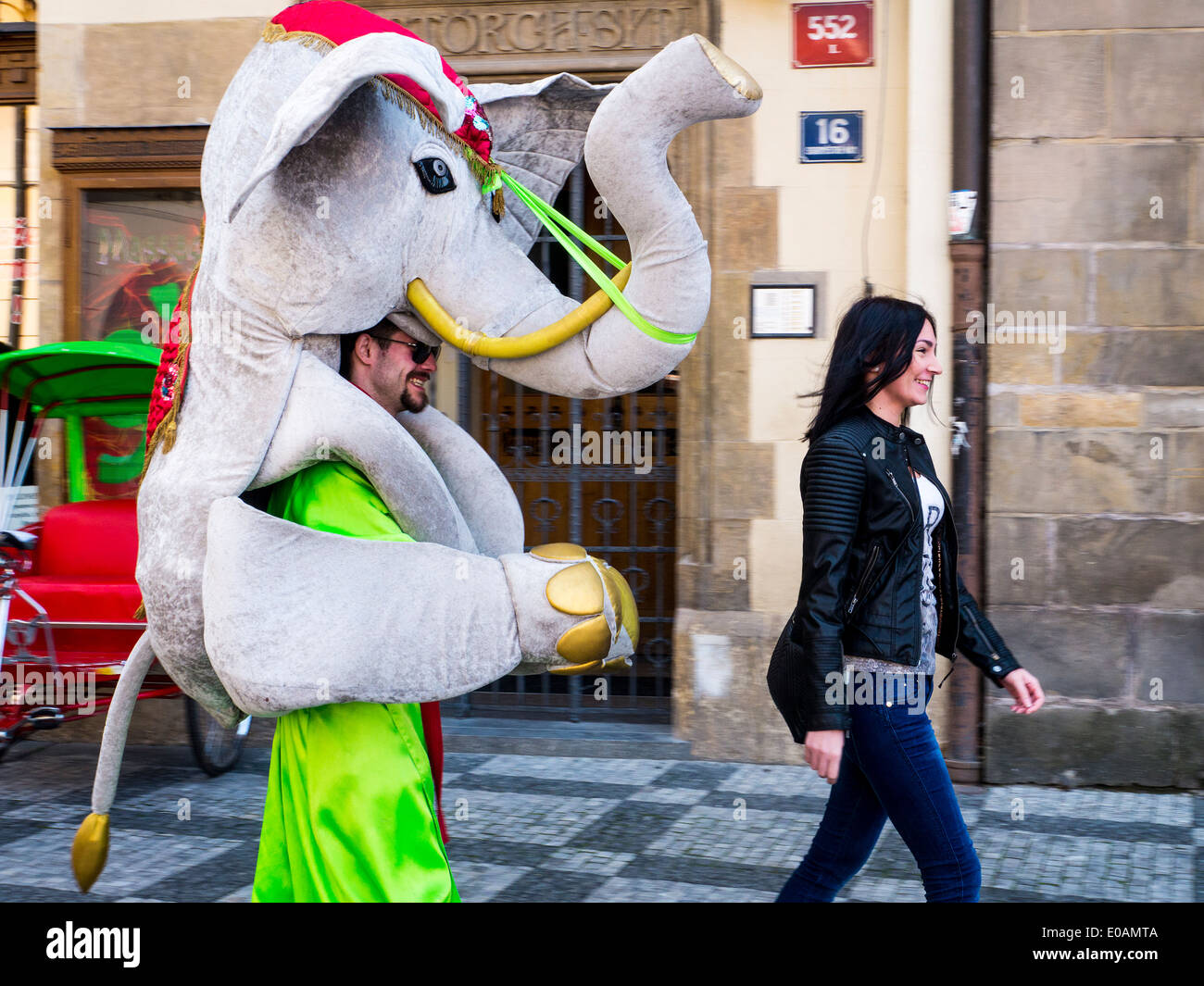 Streets of prague with an elephant hi-res stock photography and images ...