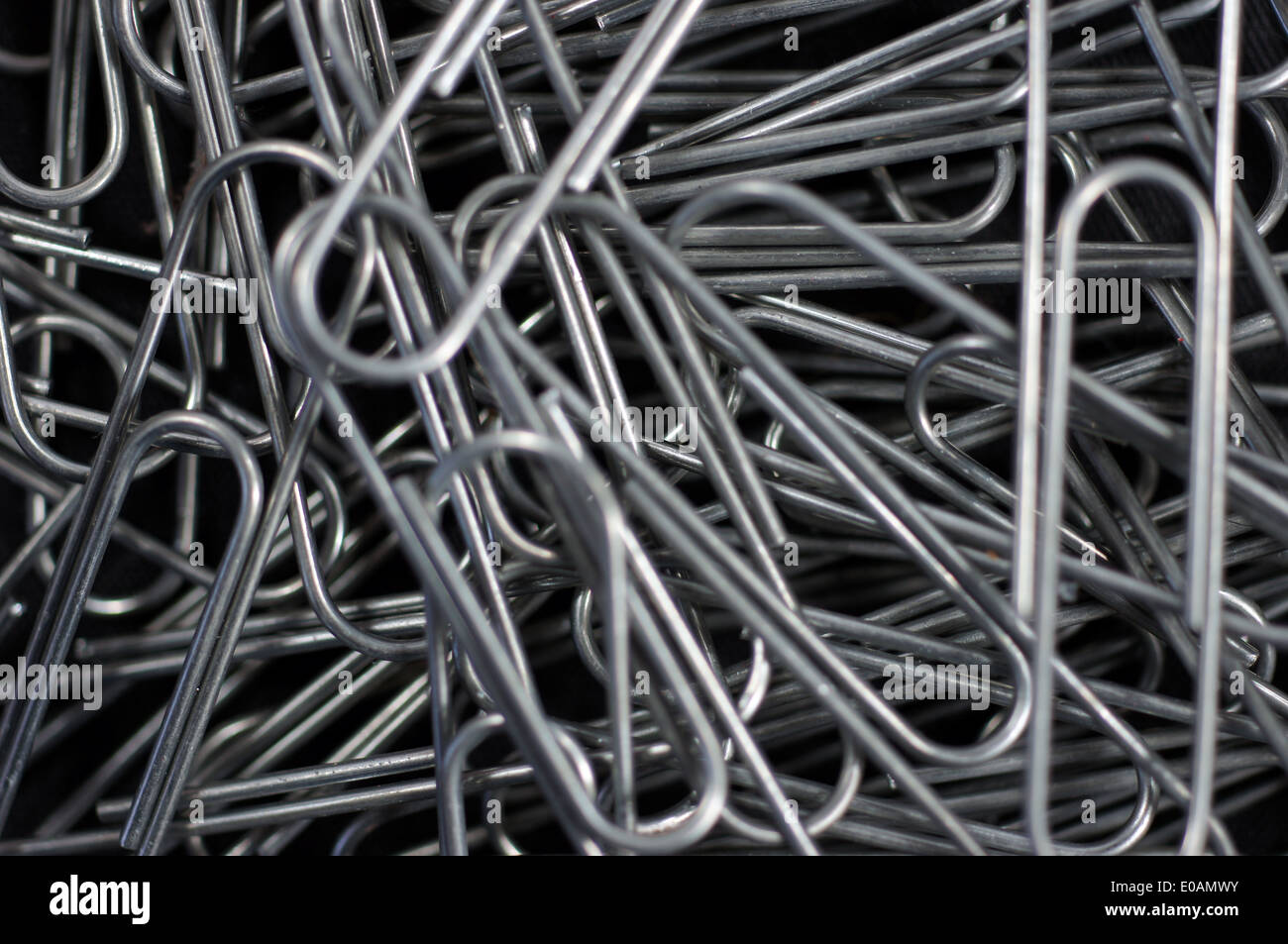 Group of metal paper clips Stock Photo - Alamy