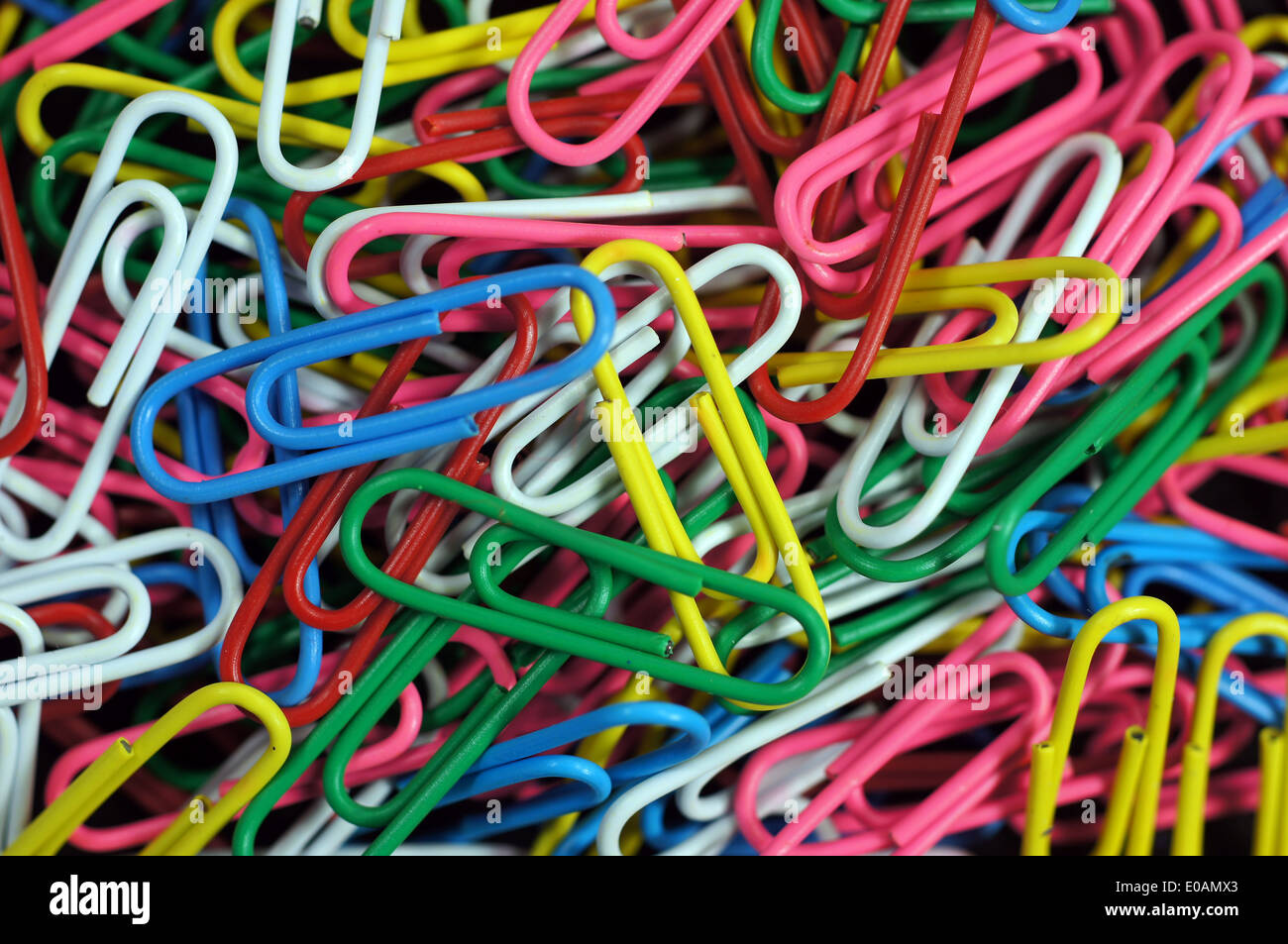 Colorful paper clip set Stock Photo - Alamy