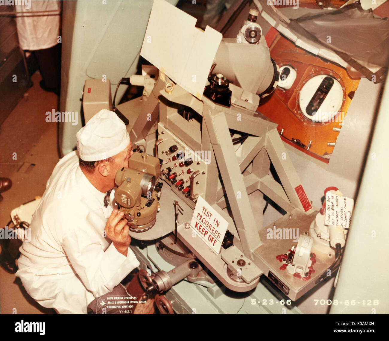 This image captures the testing phase of the Apollo capsule, a crucial ...