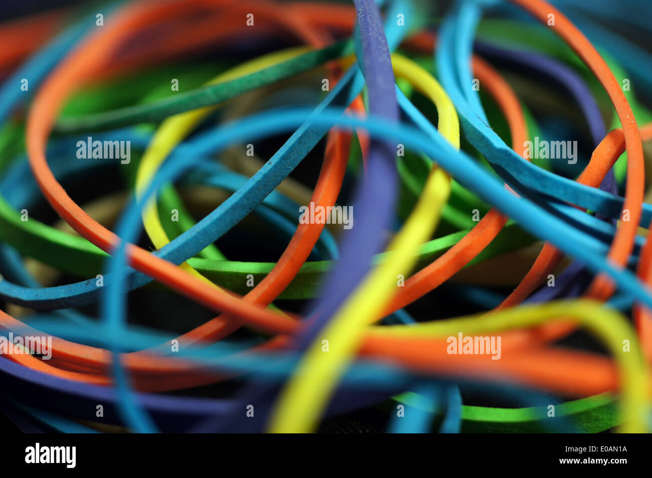 Colorful rubber bands Stock Photo - Alamy