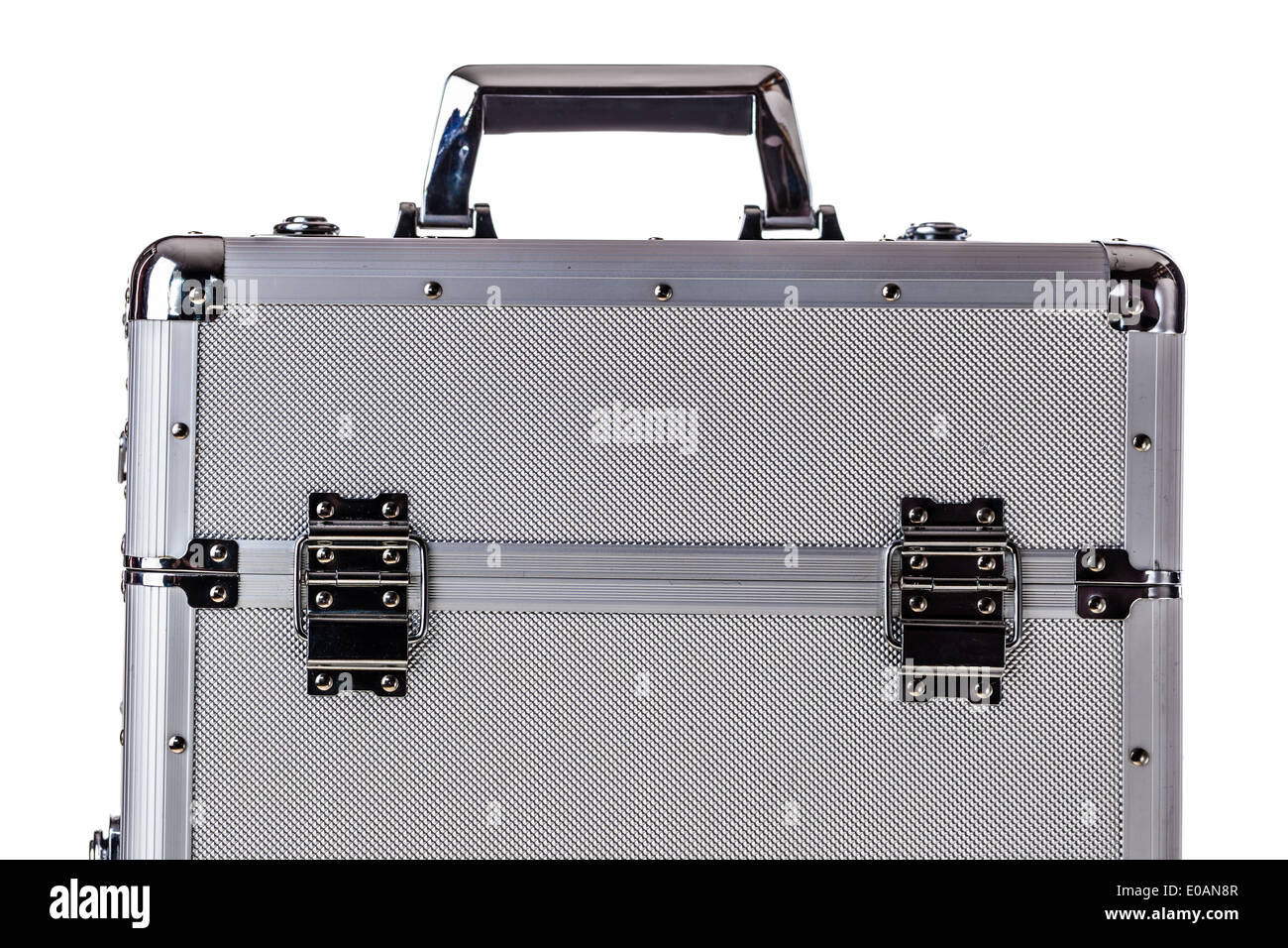 a sturdy aluminium case isolated over a white background Stock Photo ...